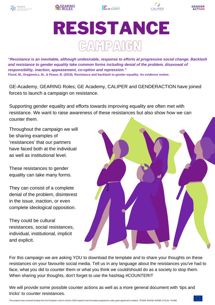 Join our campaign on resistances! | Gearing Roles